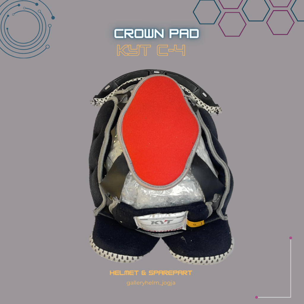 Jual KYT C4 Crownpad / Sparepat Busa / Crown pad / busa atas helm C4 ...