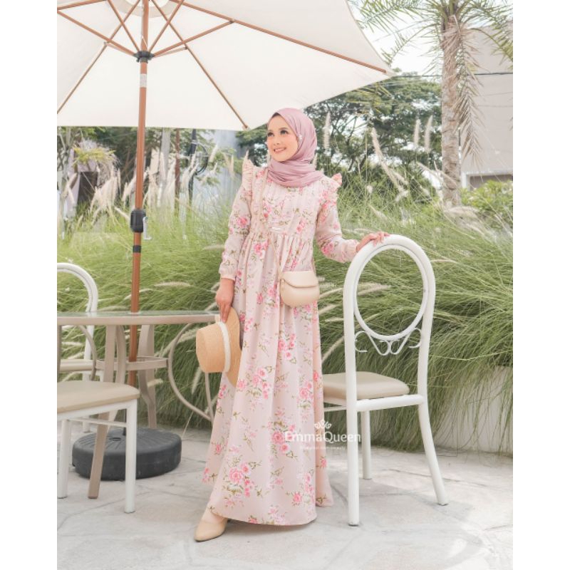 Jual EmmaQueen - Gamis Motif Dress Simple - Alula Dress Series 2 ...