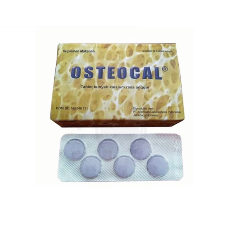 Jual Osteocal strip 6 tablet ( calcium carbonate pasien gagal ginjal ...