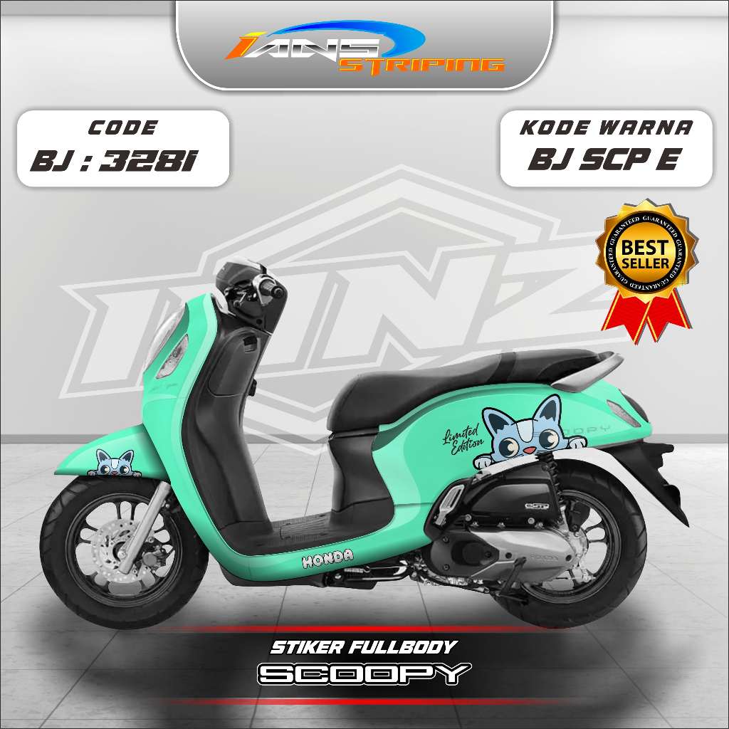 Jual BJ 3281-STIKER DECAL FULL BODY MOTOR HONDA SCOOPY VARIASI-STIKER ...