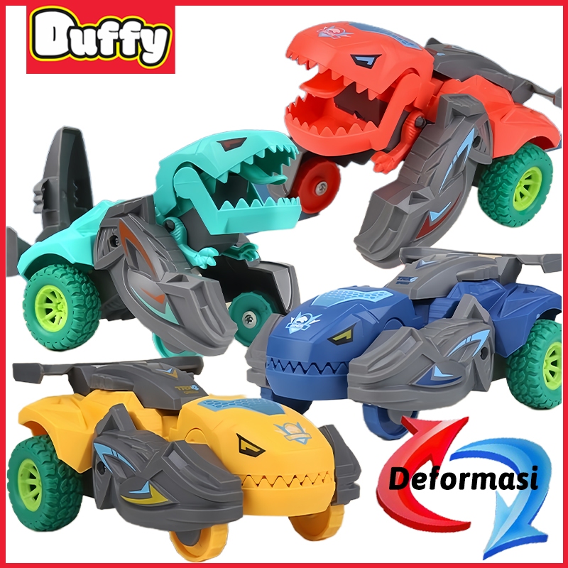 Jual Duffy toys Mainan Anak Mobil Dinosaur Deformasi Car Dinosaurus ...