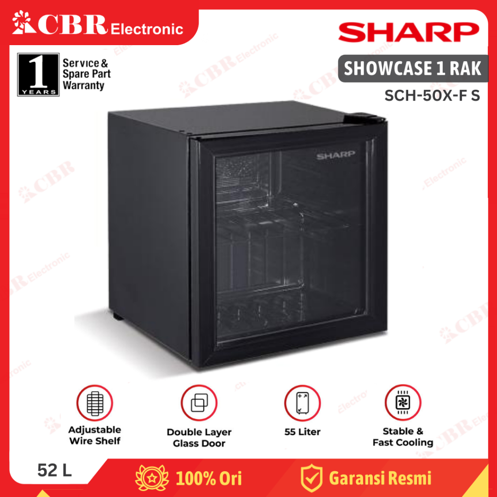 Jual Showcase Display Cooler SHARP 1 Rak SCH-50X-F S | Shopee Indonesia