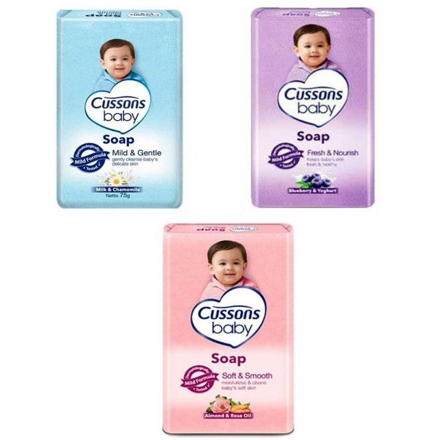 Jual CUSSONS BABY SOAP 60gr SABUN BATANG BAYI MILD GENTLE SOFT SMOOTH ...