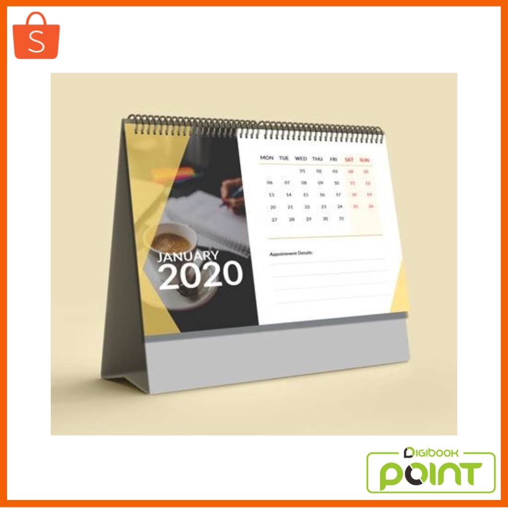 Jual Kalender Meja Tahun 2024 Custom - Penyangga Duplex Isi 8 Lembar 1 ...