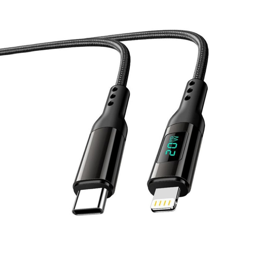 Jual Kabel Data YESPLUS YS-832 LCD Light Charge Type-C to Lighting Fast Charging 20W | Shopee ...