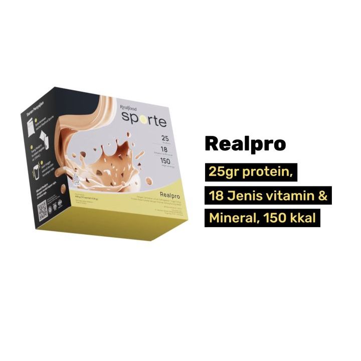 Jual Realfood Sporte Realpro Minuman Tinggi Protein Rasa Cokelat ...