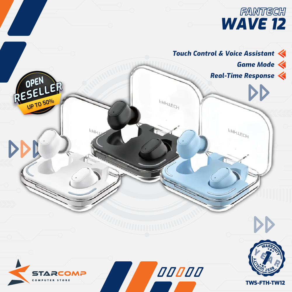 Jual Fantech WAVE 12 TWS True Wireless Earphone Bluetooth 5.3 Earbuds ...