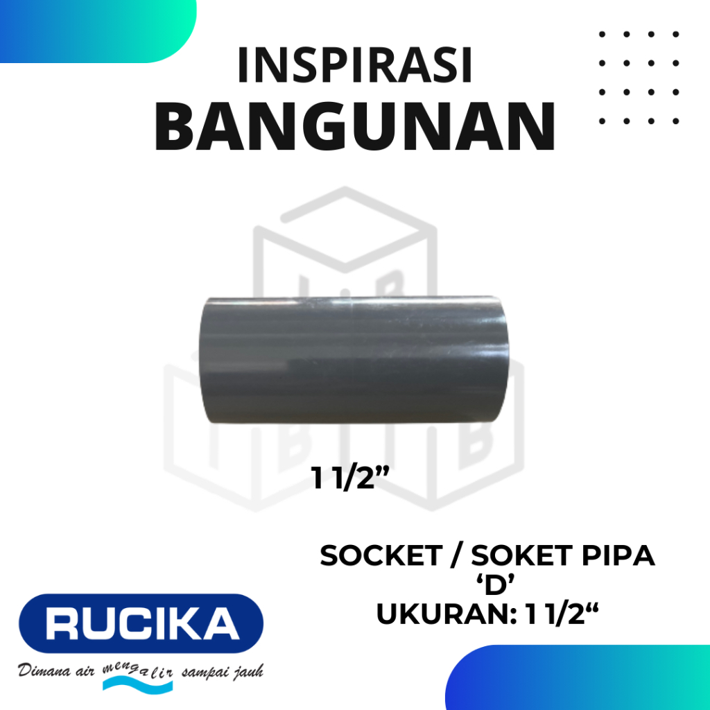 Jual Socket / sock pvc rucika / fitting pipa socket soket 1 1/2” rucika ...