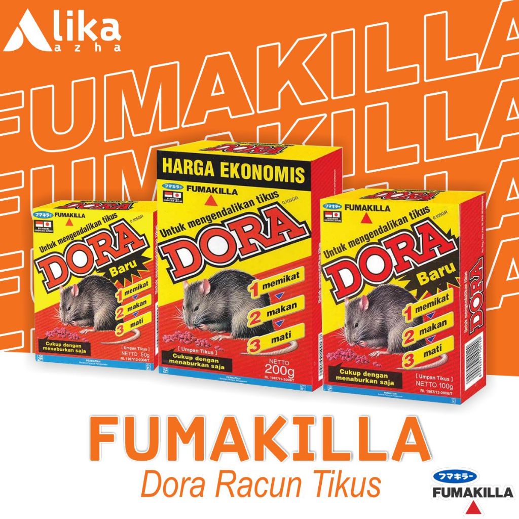Jual FUMAKILLA Dora Racun Tikus 50g / 100g / 200g [ Pembasmi Tikus ...
