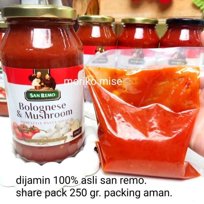Jual [BACA! SHARE PACK 250 gr] san remo spagetti bolognese sauce pasta ...