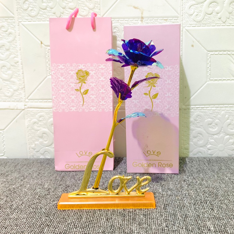 Jual Gift box mawar with holder - vas mini - bunga mawar anti layu ...