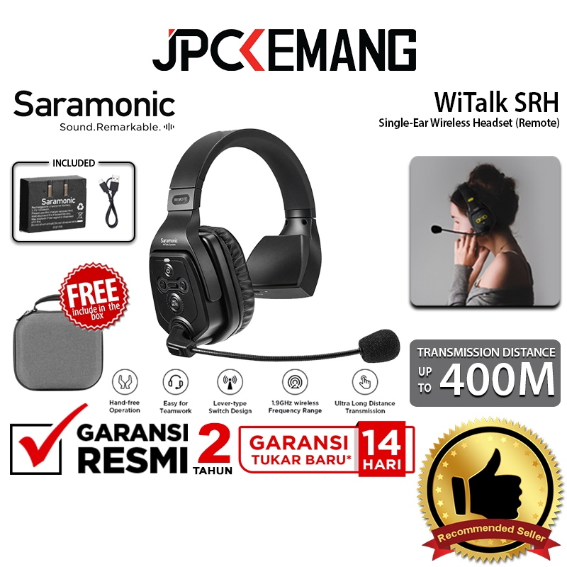 Jual Saramonic WiTalk SRH Single Ear Headset Wireless Intercom Remote ...