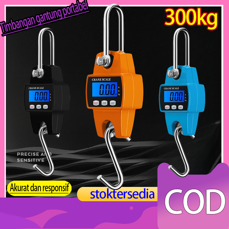 Jual Timbangan Kait Elektronik Portabel 300kg Pound Kota Timbangan Kait ...