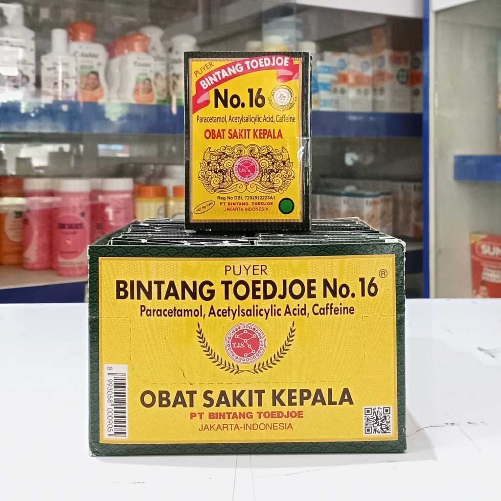 Jual BINTANG TOEDJOE Puyer Obat Sakit Kepala No. 16 isi 12 sachet ...