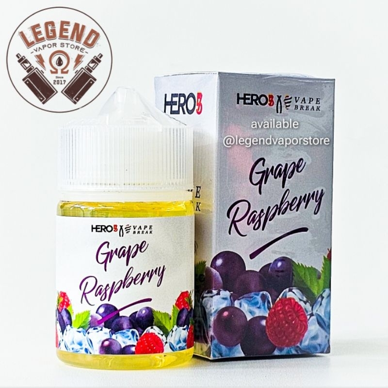 Jual FREEBASE - LIQUID GRAPE RASPBERRY 60ML 3MG AUTHENTIC By HERO57 ...