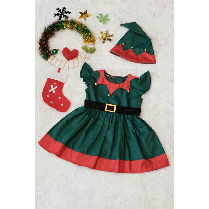 Jual Kostum Elf Natal Cewek / Kostum Peri Natal/ Kostum Kurcaci Natal ...