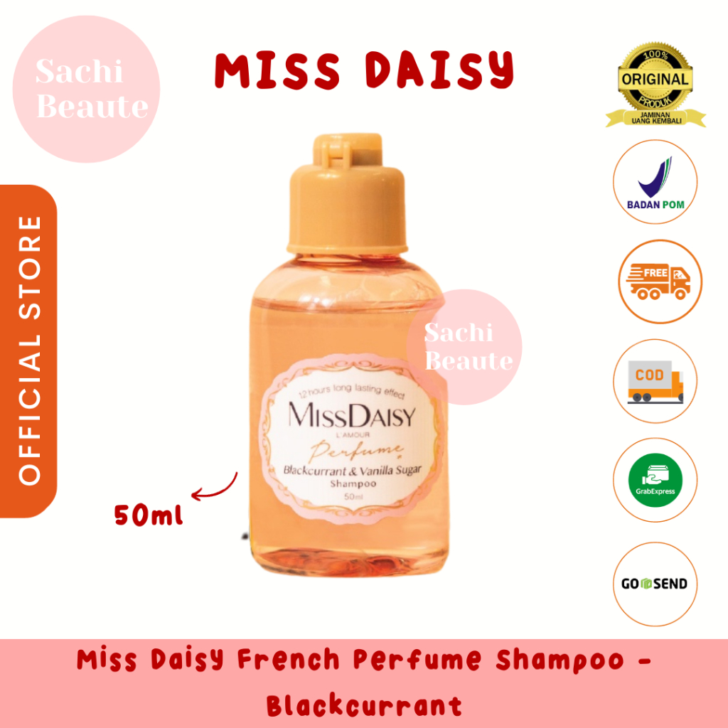 Jual MISS DAISY French Perfume Shampoo Blackcurrant & Vanilla 50ml anti ketombe bpom | Shopee ...