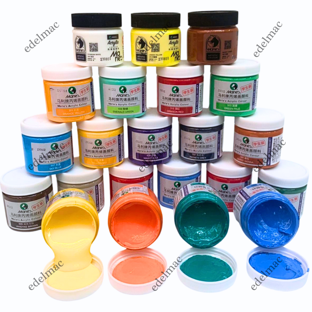 Jual Acrylic Paint Cet Cat Akrilik untuk Lukis Dinding Kertas Kanvas ...