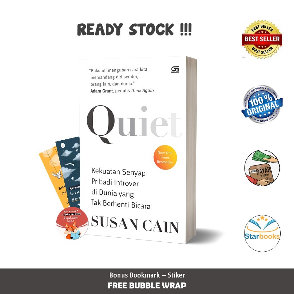 Jual Buku Quiet: Kekuatan Senyap Pribadi Introver di Dunia yang Tak Berhenti Bicara - Gramedia ...