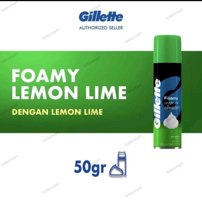 Jual Gillette Shaving Foam Krim Alat Cukur Lemon Lime Shaving Cream 50g ...