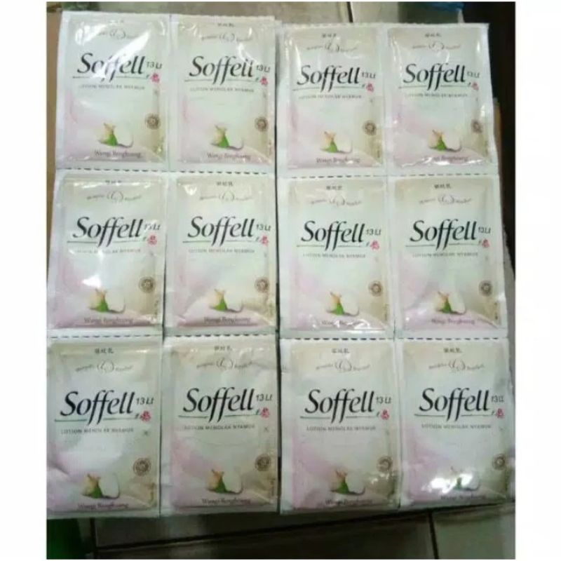 Jual Soffell Lotion Menolak Nyamuk Soffell Bengkoang Sachet 1 renceng isi 12 PCS | Shopee Indonesia