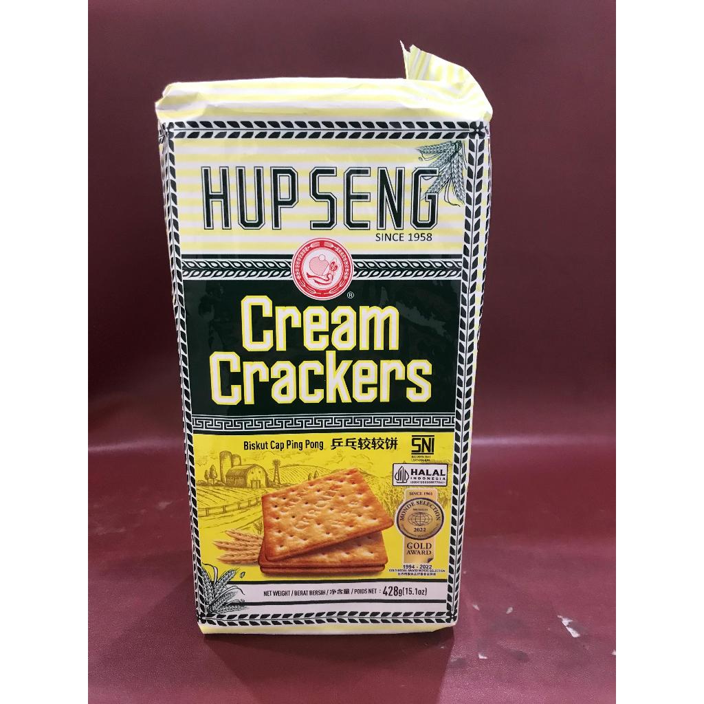 Jual Hup Seng Cream Crackers Asin 428G - Biskuit Crackers Roti Kering ...