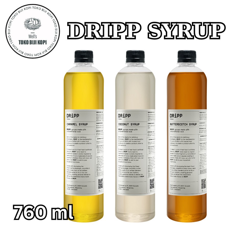 Jual DRIPP SYRUP / SIRUP DRIPP FLAVOURED MINUMAN - 760 ML | Shopee ...