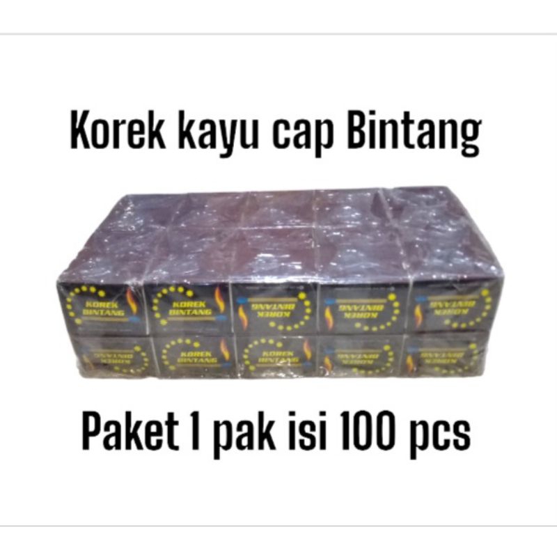 Jual korek kayu cap bintang 1 pak isi 100 pcs | Shopee Indonesia