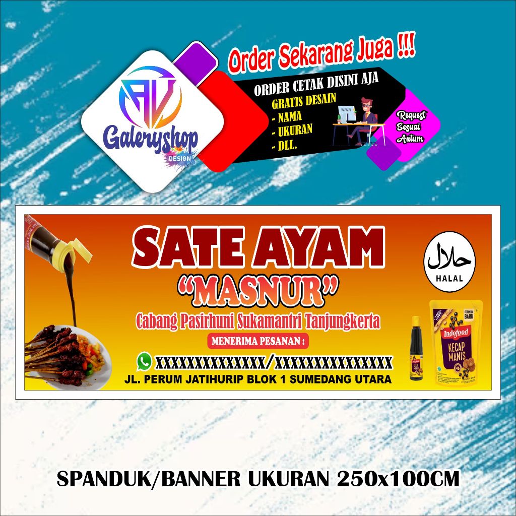 Jual mmt,spanduk,banner, jualan sate madura sate ayam, sate kambing ...