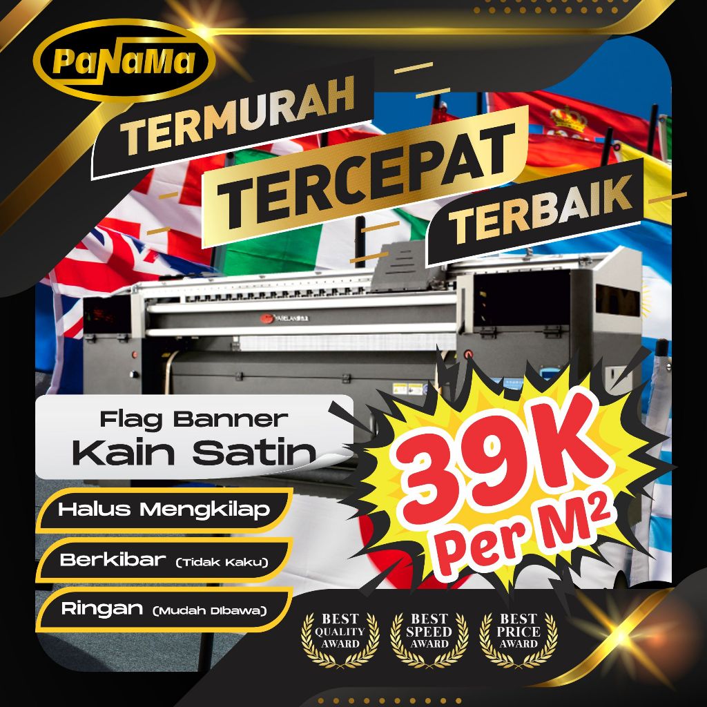 Jual Cetak Spanduk Kain SATIN / Print Flag Banner / Spanduk Pecel Lele ...