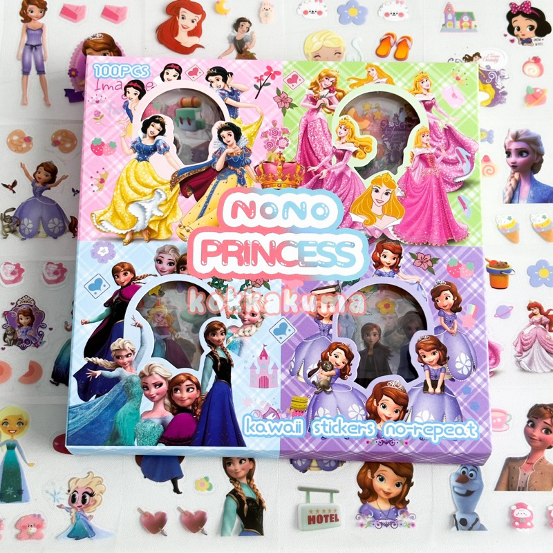 Jual ( KKM ) NONO PRINCESS Sticker Box 2D Dekorasi Anak Cewek Perempuan ...