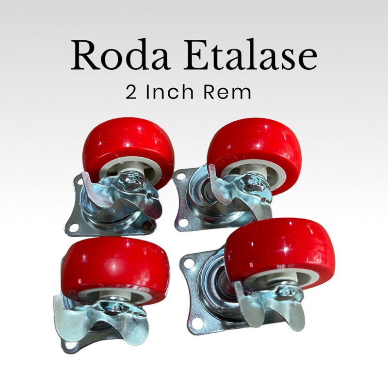 Jual Roda Etalase 2 inch Roda Lemari Roda Trolly Set 4 pcs Rem | Shopee ...