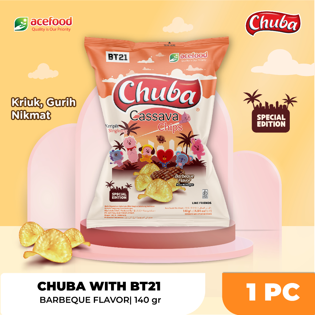 Jual Chuba Cassava Chips BT21 Rasa Barbeque Sambal Balado 140g | Shopee ...