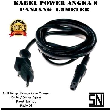 Jual KABEL POWER ANGKA 8 PANJANG 1,5 METER | Shopee Indonesia