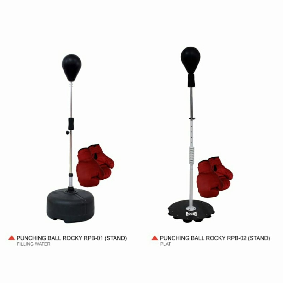 Jual Samsak Tinju Berdiri\\Punching ball Rocky + Stand plat RPB02 ...
