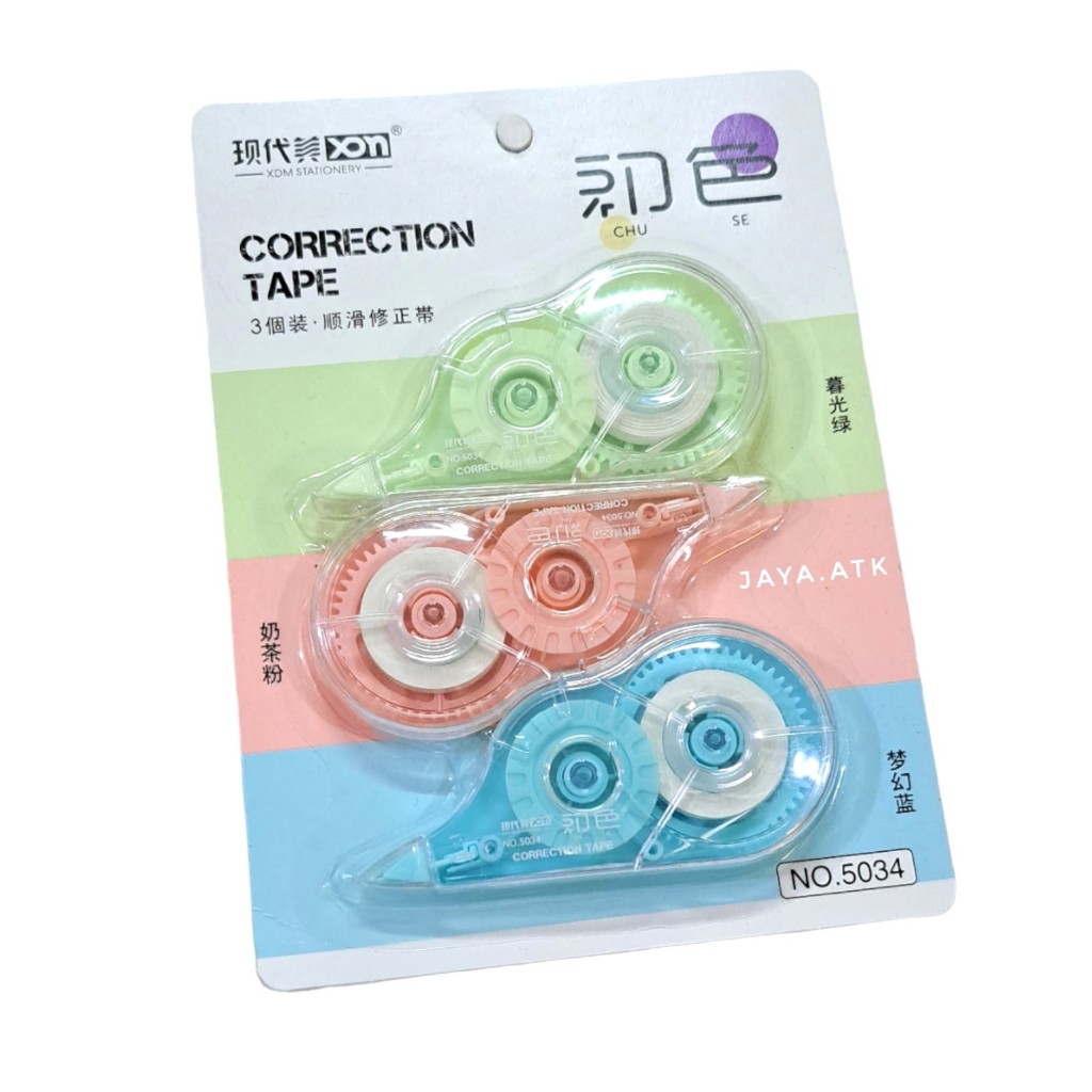 Jual CORRECTION TAPE TIPE X KERTAS LUCU SET 3 108 METER TIPEX ROLL ...