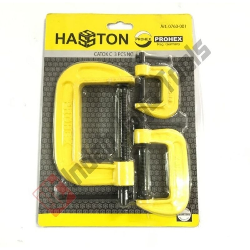 Jual Klem C Set 3 pcs Hasston 1 2 3 inch Clamp Catok Prohex | Shopee ...