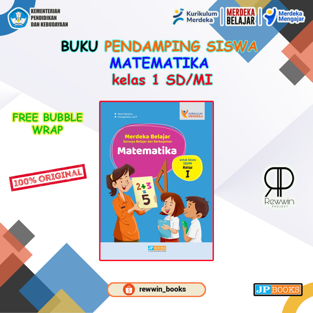 Jual Buku Matematika SD Kelas 1 Kurikulum Merdeka - Merdeka Belajar JP ...