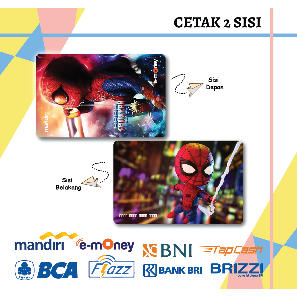 Jual KARTU EMONEY ETOLL SUPERHERO BABY SPIDERMAN MANDIRI FLAZZ BCA GEN 2 BNI TAPCASH BRIZZI BRI ...