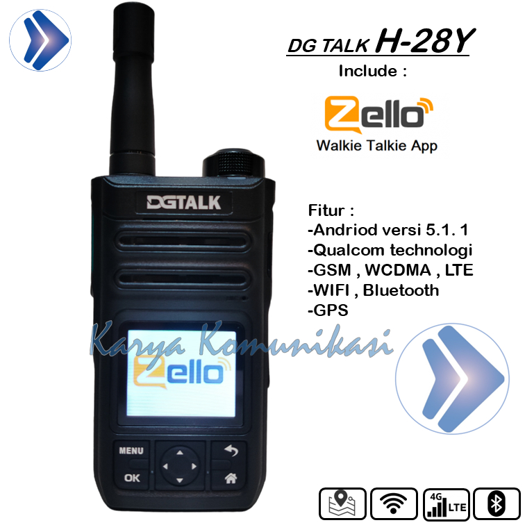 Jual Dgtalk H-28Y Ht Poc 4G Wifi Bluetooth Gps include Zello PoC H28Y ...