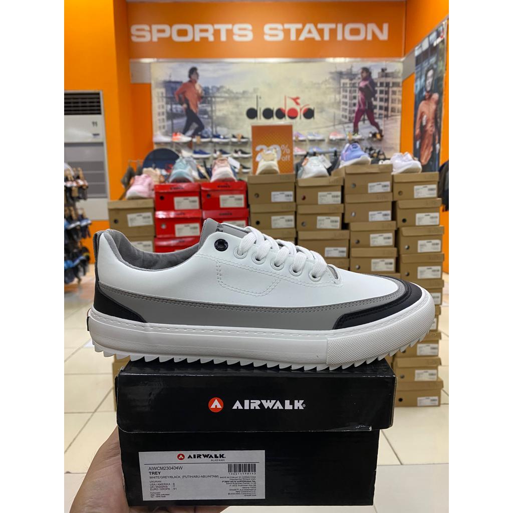 Jual Airwalk Trey White/Grey/Black Men's Shoes Original | Shopee Indonesia