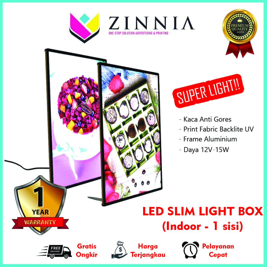 Jual Slim Light Box LED Frame Advertising 40cm Series - Indoor 1 Sisi ...