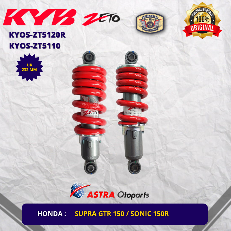 Jual SHOCKBREAKER MONOSHOCK KAYABA KYB ZETO UK 232MM HONDA SONIC 150 SUPRA GTR 150 ORIGINAL ...