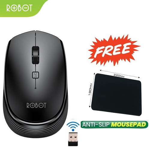 Jual Robot M205 Mouse Wireless Mouse Optical 2.4Ghz + Mouse Pad | Shopee Indonesia