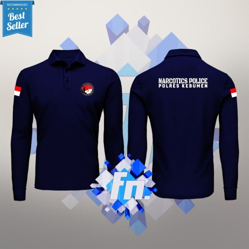 Jual KAOS POLO SHIRT LENGAN PANJANG NARCOTICS POLICE CUSTOM REQUEST ...