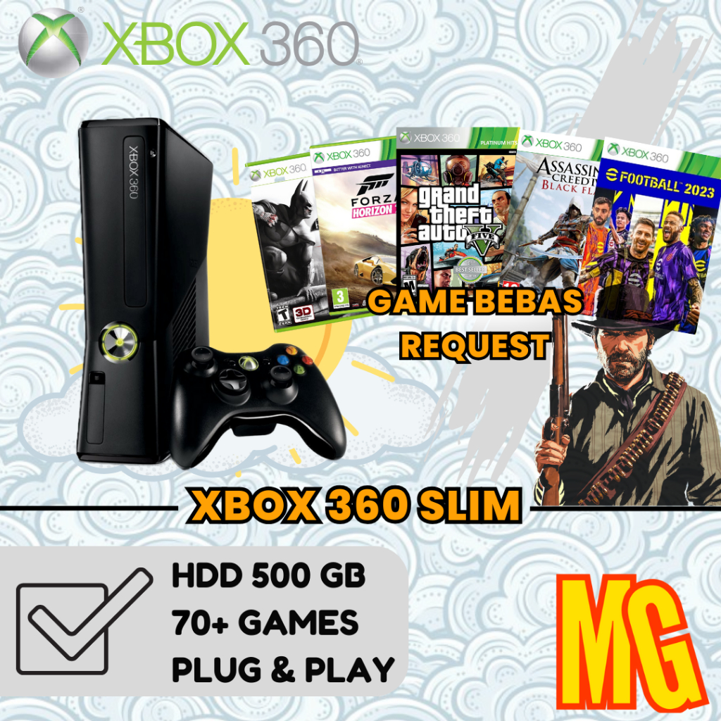 Jual XBOX 360 SLIM 500GB RGH FULL GAMES BISA REQUEST | Shopee Indonesia