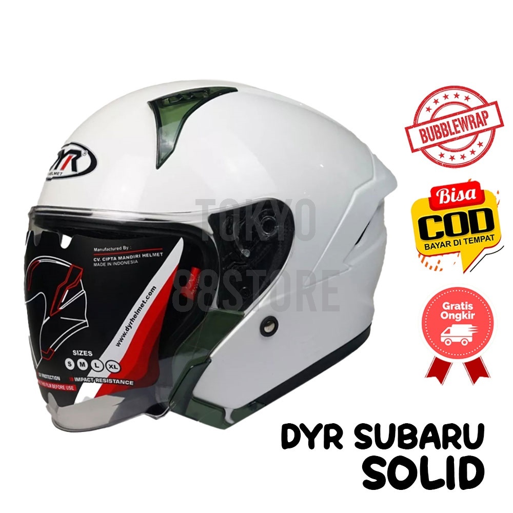 Jual Helm DYR Subaru Solid | Half Face SNI | Shopee Indonesia