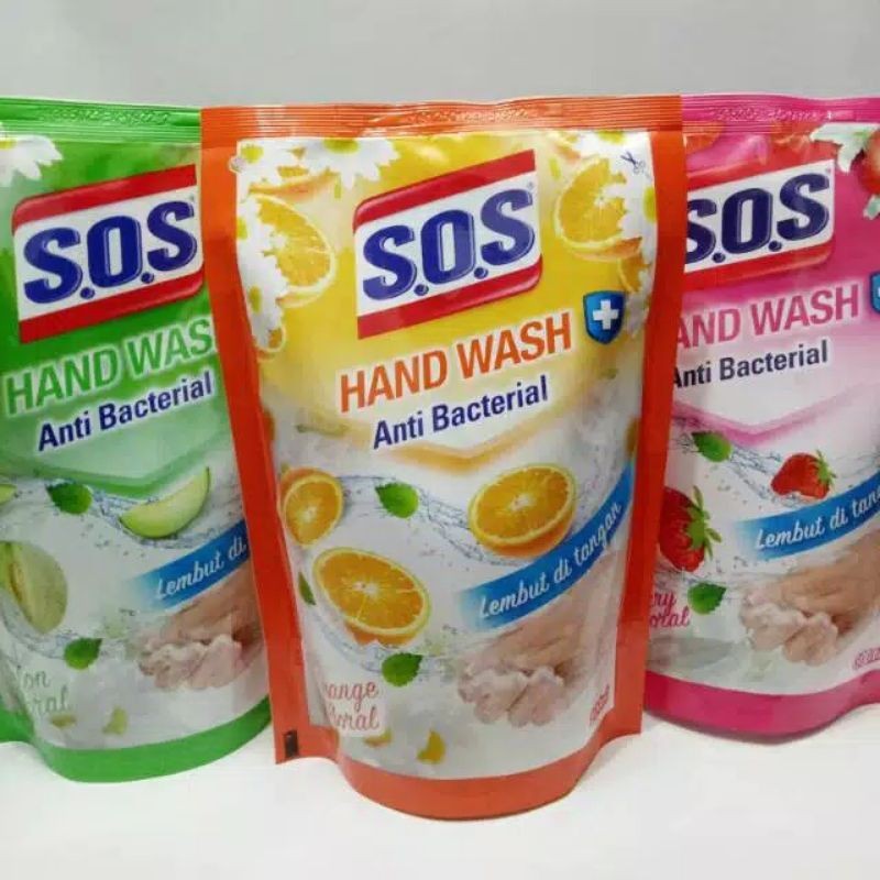 Jual SOS HAND WASH CUCI TANGAN REFFIL 300 ML ANTIBAKTERI | Shopee Indonesia