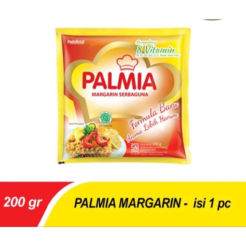 Jual PALMIA MARGARIN SERBAGUNA KEMASAN 200 GRAM / MARGARINE SACHET ...