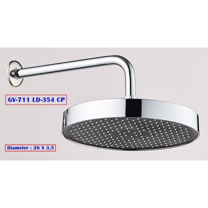 Jual Shower Mandi Tanam / Wall Shower Set Model Bulat dia. 26 cm ...